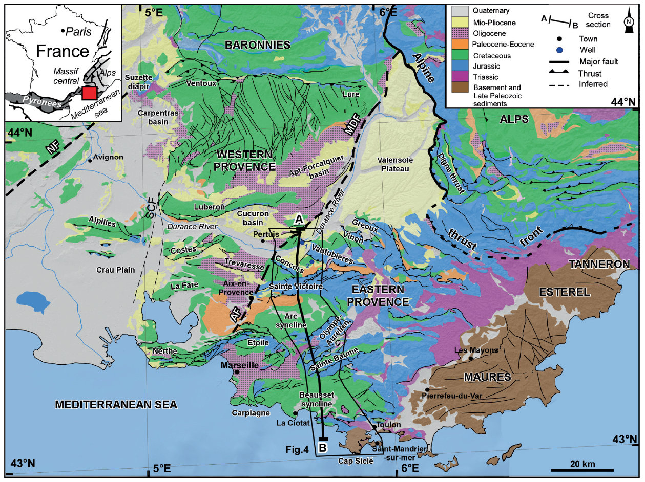 Le bassin sédimentaire provençal – L'univers de la géologie
